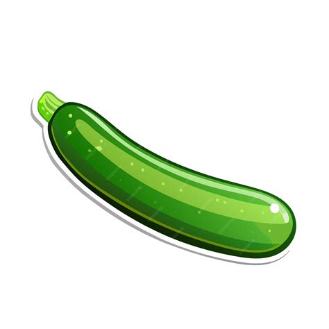 Cucumber Sticker Design On A Isolated White Background 5 Premium Ai Generated Vector
