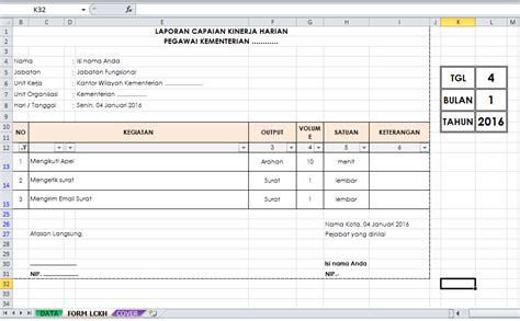 Hasil Data Form LCKH Blog Tutorial Microsoft Excel