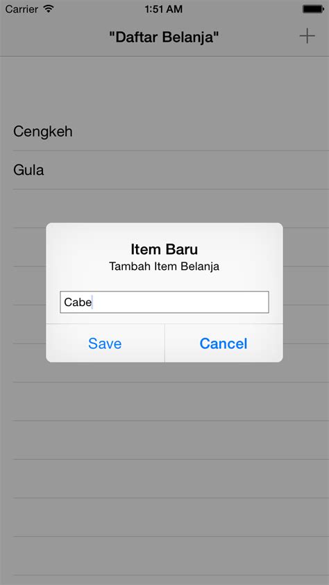 tutorial swift membuat aplikasi iphone sederhana dengan uitableview