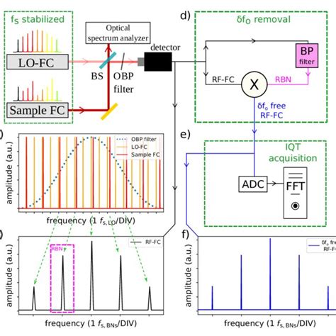 Experimental Setup A Dual Comb Multi Heterodyne Detection Scheme Lo