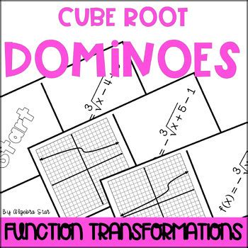 Transformations Of Cube Root Functions Domino Activity By Algebra Star