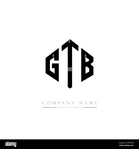 Gtb Letter Logo Design With Polygon Shape Gtb Polygon And Cube Shape