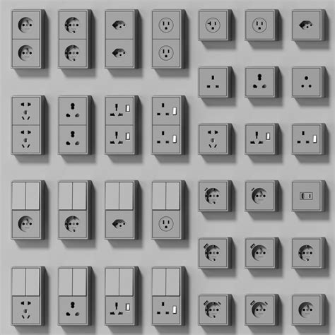 Jung Ls Cube Switches And Sockets Kit 80 Items 3d Model Turbosquid 1990760