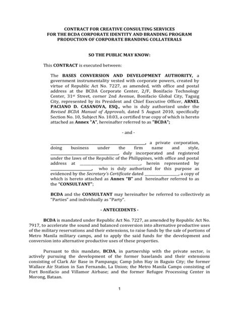 Contract Philippines Bases Conversion And Development Authority