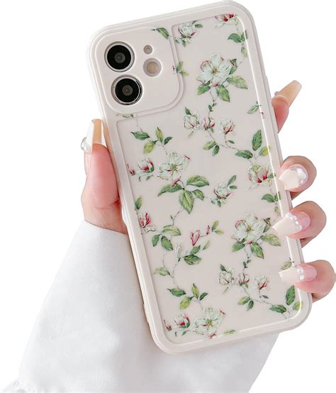 Iphone 1212 Pro Olive Green Boho Botanical Wildflowers