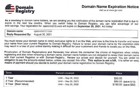 Beware Of Domain Registry Of America Scams