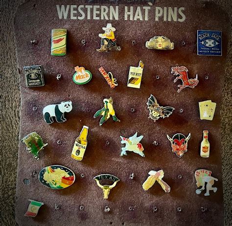 Vintage Western Hat Pins Rare Retro Fashion Boho Western Harley