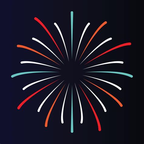 Simple Curve Colorful Firework Icon For New Year 53403951 Vector Art At