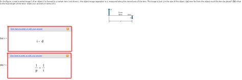Solved In The Figure A Real Inverted Image I Of An Object O Chegg