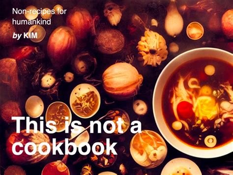 not a cookbook — an experiment i wrote a book or rather i played