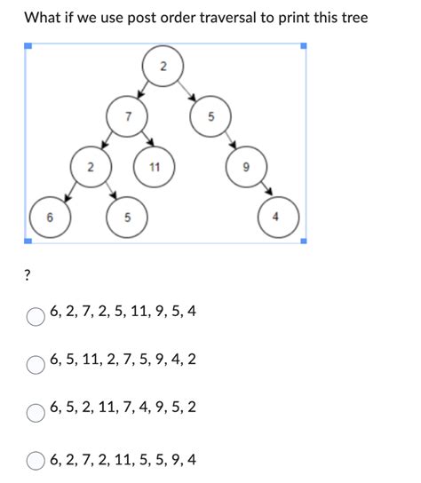 Solved What If We Use Post Order Traversal To Print This