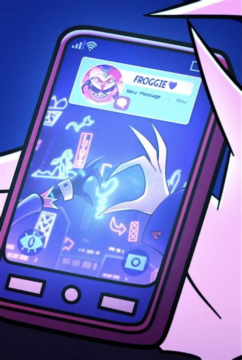 A Person Holding Up A Cell Phone With An Animated Character On Its Screen