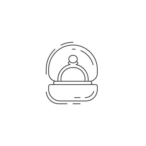 Premium Vector Engaged Ring Thin Line Icon