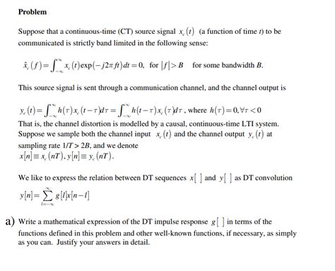 Solved Problem Suppose That A Continuous Time Ct Source