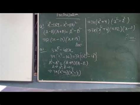 Factorization Class YouTube