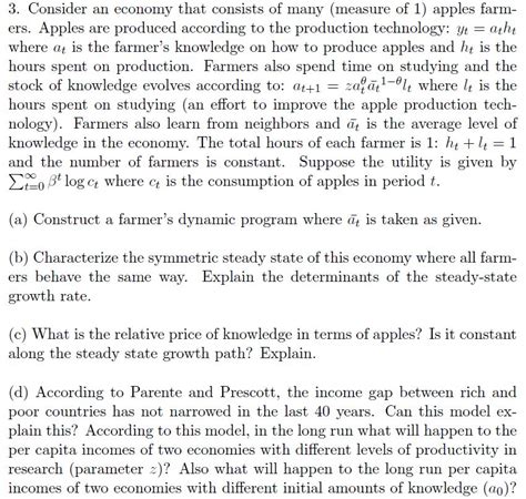 Solved Consider An Economy That Consists Of Many Measure Of