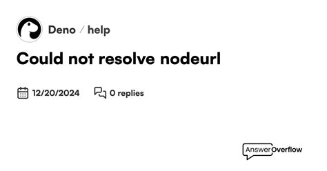 could not resolve node url deno