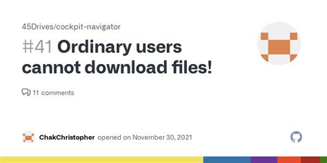 Ordinary Users Cannot Download Files · Issue 41 · 45drivescockpit Navigator · Github