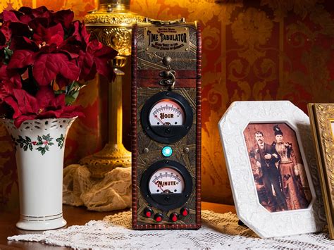 This Retro Clock Tells Time With Analog Gauges