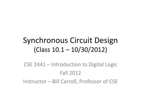 PPT Synchronous Circuit Design Class PowerPoint Presentation ID