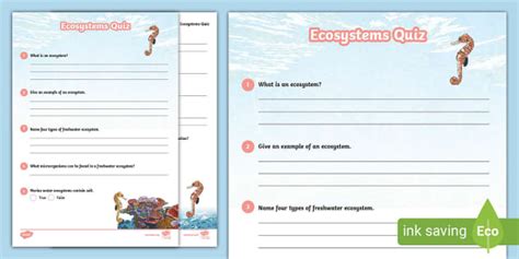 Ks2 Ecosystems Paper Quiz Teacher Made Twinkl