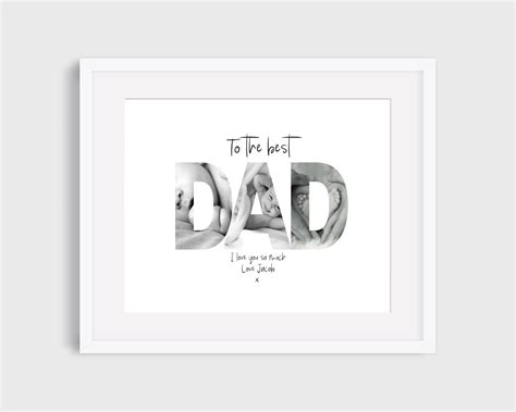 Bespoke Personalised Daddy Collage Print Daddy Photo Print Etsy