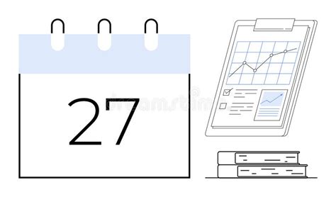 Calendar Analytics Report And Books Representing Planning And Data