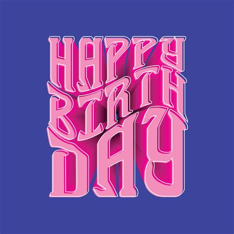 Happy Birthday Effect 26135822 Vector Art At Vecteezy