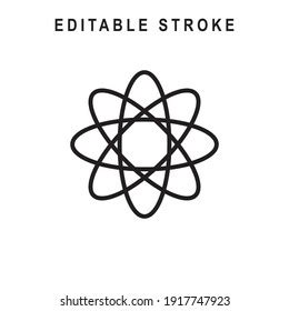 Atom Outline Icon Atom Line Art Stock Vector Royalty Free Shutterstock