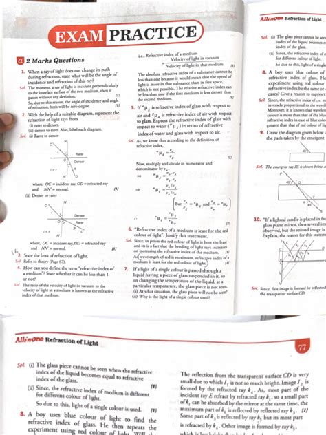 Class 10 Icse Refraction Pdf