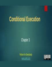 Python Conditional Execution And Logical Operators Guide Course Hero