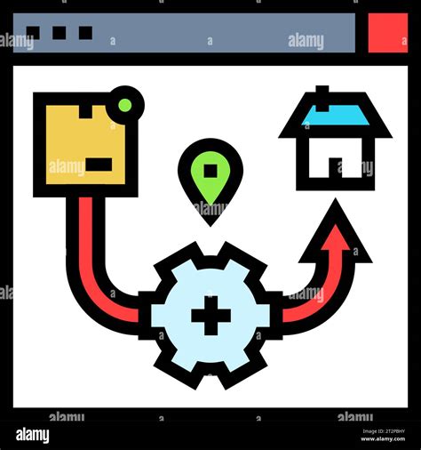 Ecommerce Logistics Logistic Manager Color Icon Vector Illustration