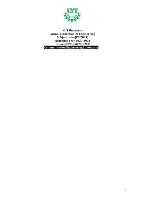 Ce Lab 01 Ce Lab Manual Of Kiit Kiit University School Of