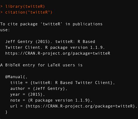 how to call package citations in r programming by pierre debois