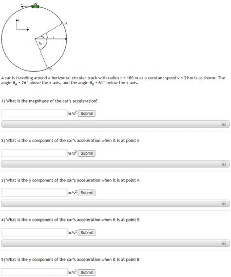 Solved A A Car Is Traveling Around A Horizontal Circular