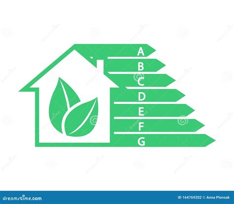 Energy Efficiency Home Energy Class Rating Stock Illustration