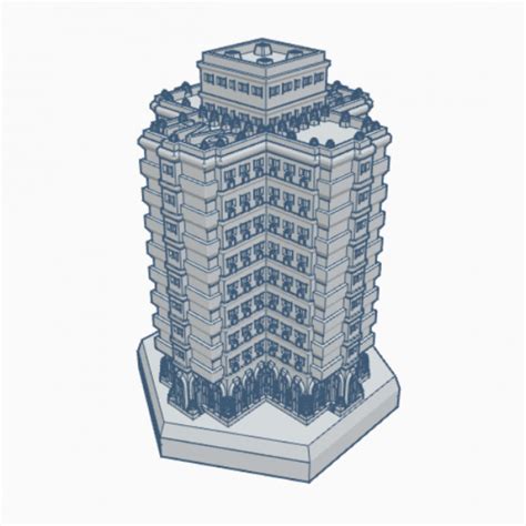 3d Printable Luxury Apartment Tower Hex Map Scale By Wargame Forge