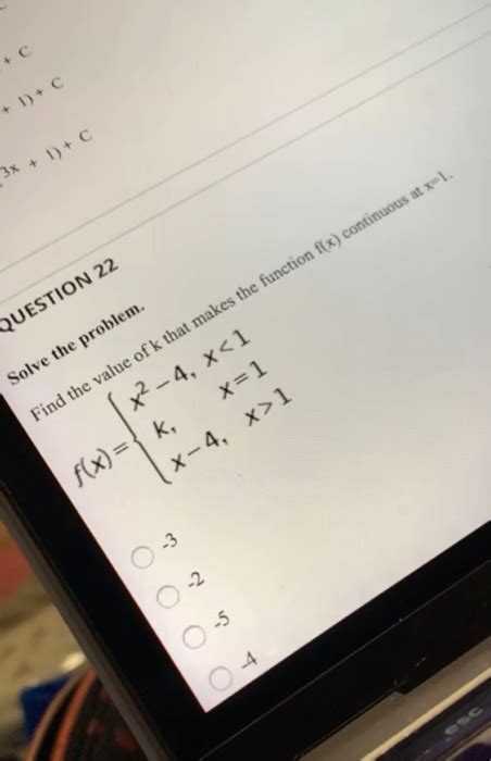 Solved 1 C 1 C 3x Question 22 X1 Solve The