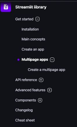 Nested Pages In The Sidebar Using Streamlit Streamlit