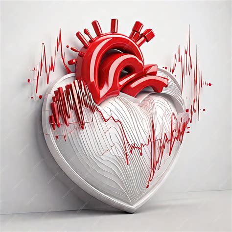 premium photo heartbeat connection a pulse line in a heart