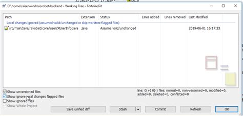 Tortoisegit How Do I Make To Some Of The Files That I Have Changed Is Not Offered In The
