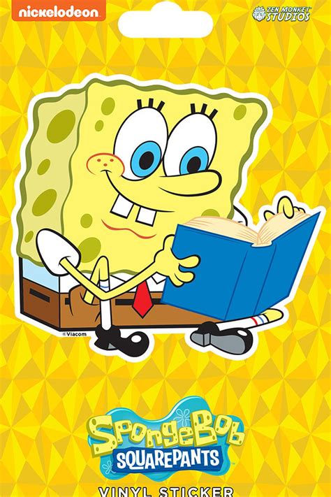 Spongebob Reading Spongebob Squarepants Sticker Shopperboard