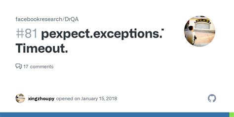 Pexpectexceptionstimeout Timeout · Issue 81 · Facebookresearch