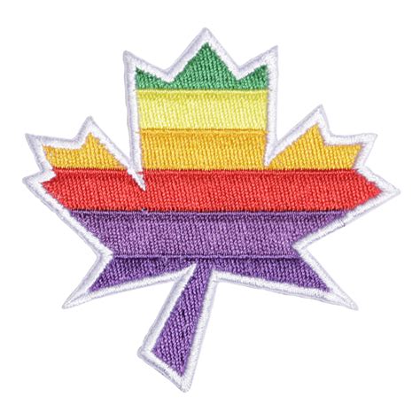 Stock Colorful Maple Leaf Badge Patch Cstown