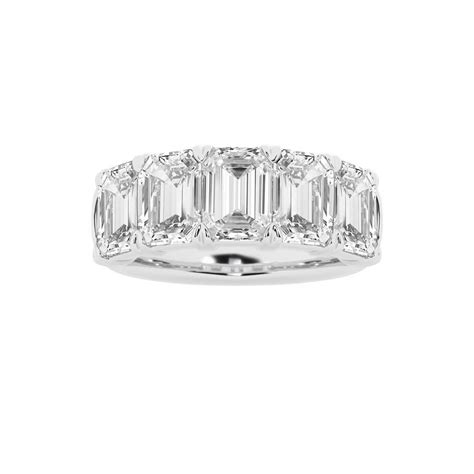 Brilliant Diamond 14k White Gold 5 Cttw Emerald Cut Lab Grown Diamond