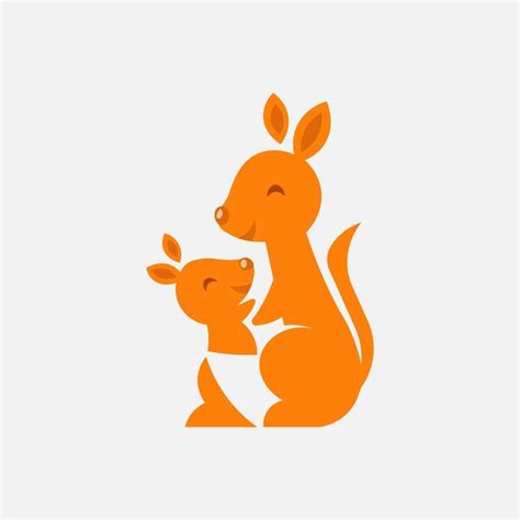 귀여운 아기 캥거루 만화의 벡터 일러스트 레이 션 프리미엄 벡터