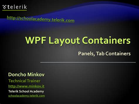 PPT WPF Layout Containers PowerPoint Presentation Free Download ID