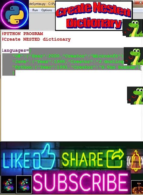 🌷͙֒₊⋆ꕥcreate Nested Dictionarypythonprogram Exampleleetcodecode