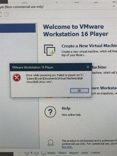 could someone help me with this error error while powering in failed