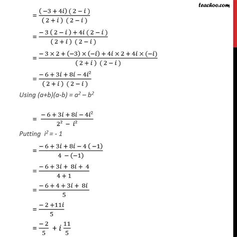 Misc 7 Let Z1 2 I Z2 2 I Find I Re Z1 Z2